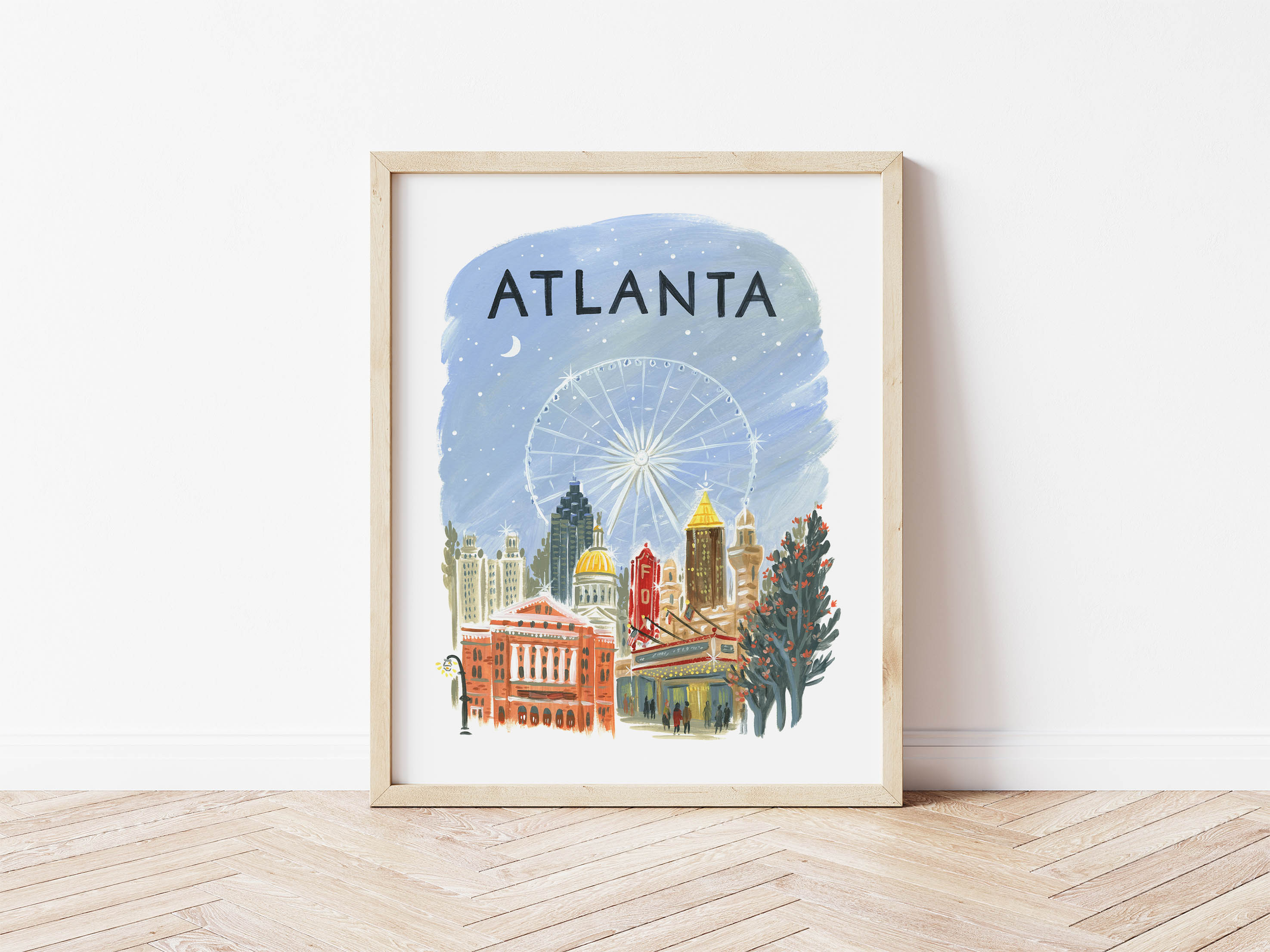 Atlanta Art | Famous Atlanta Skyline Illustration – Angela Staehling