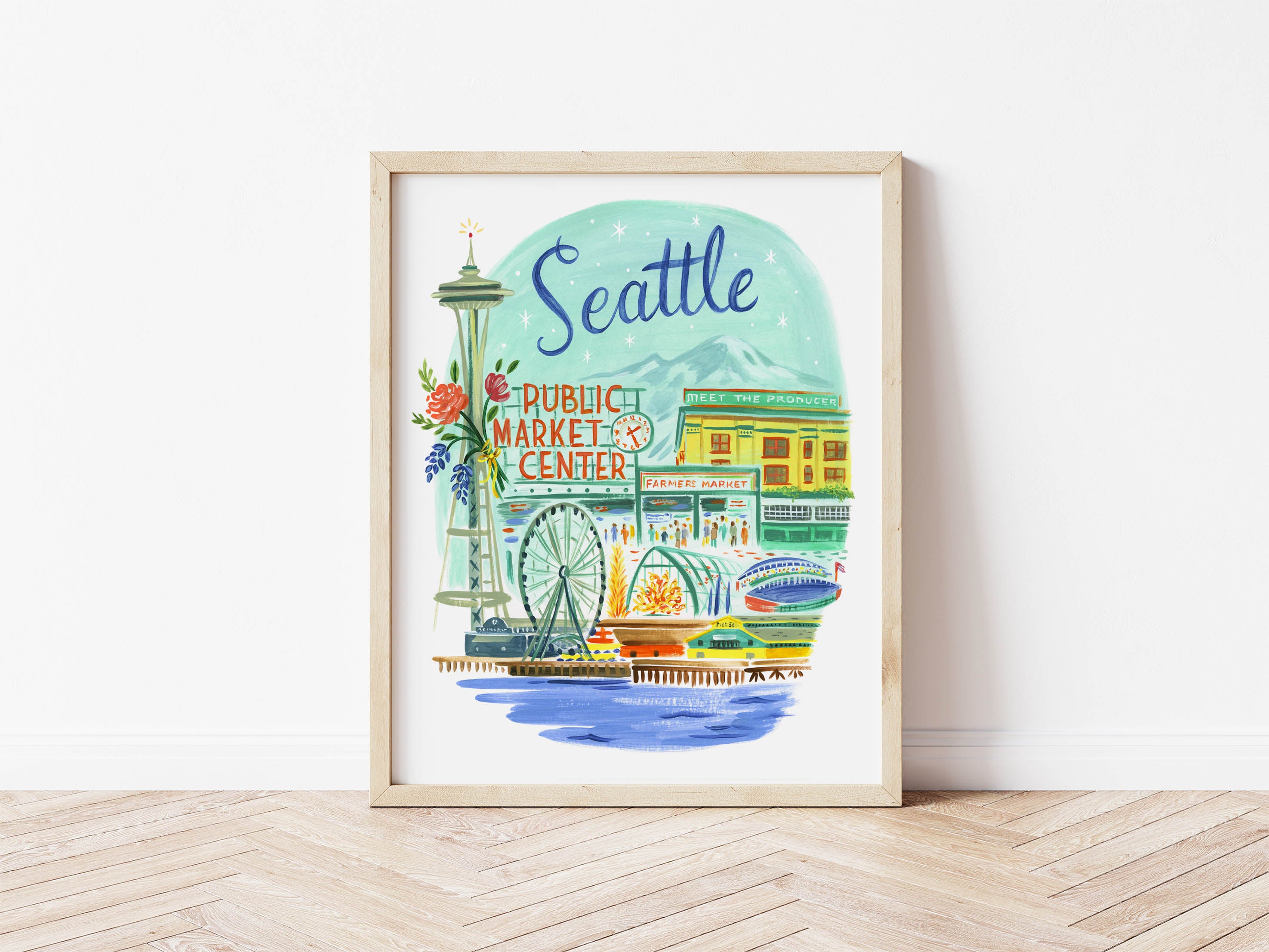 Seattle Art | Seattle Downtown Illustration – Angela Staehling